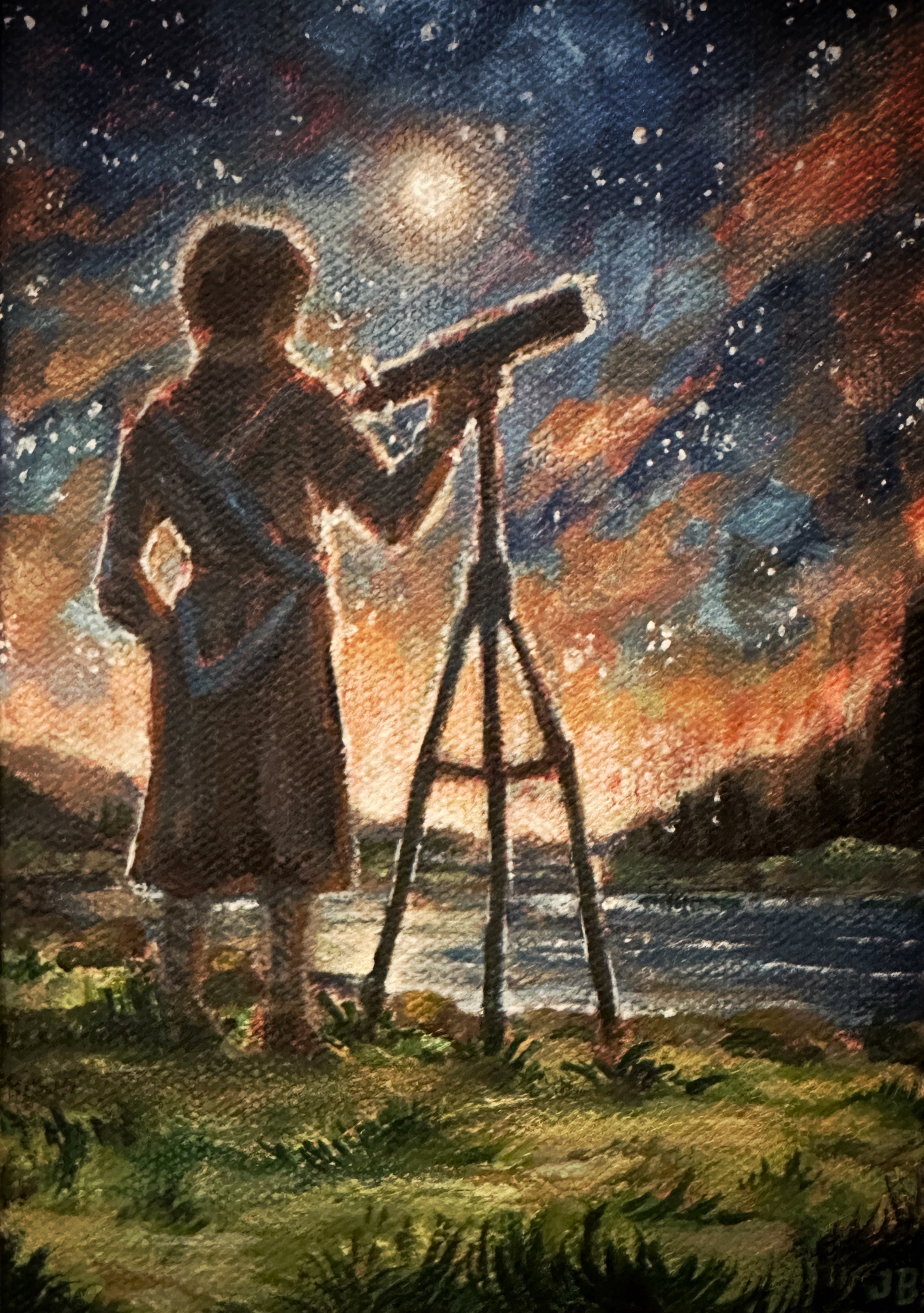 "Astronomer" by Jessica Butler $110 – Deep Ellum Art Company