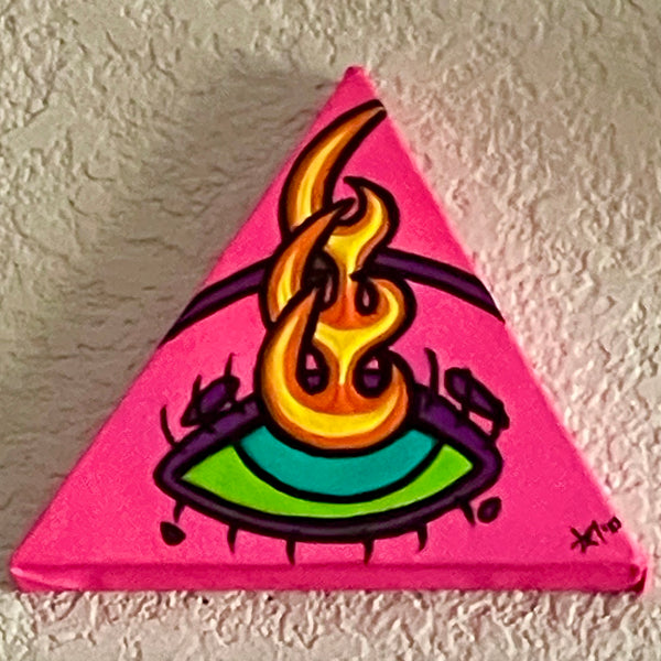 "666 FLAMING EYE" by Amy Sherman $100 – Deep Ellum Art Company