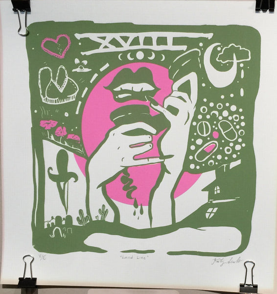 "Land Line" print by Katy Seals $20 – Deep Ellum Art Company