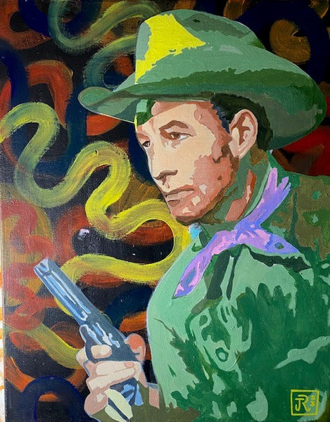 "Cowboy" by Joey Rushing $350 – Deep Ellum Art Company